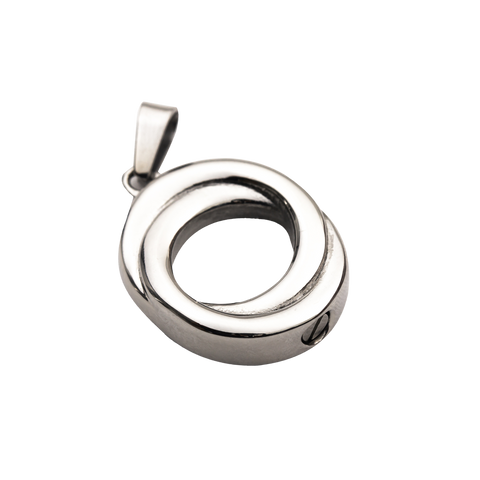 Double Ring Stainless Steel Pendant – Gravure Craft