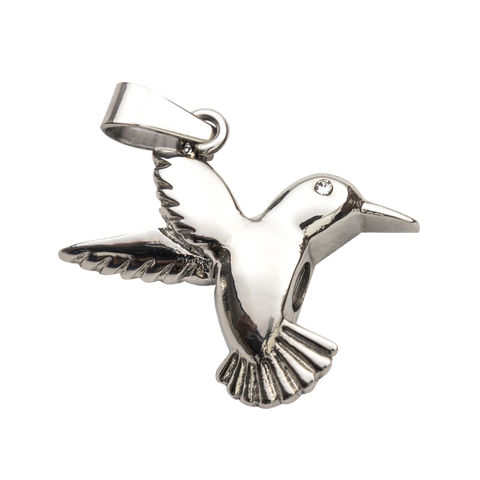 Hummingbird Stainless Steel Pendant – Gravure Craft