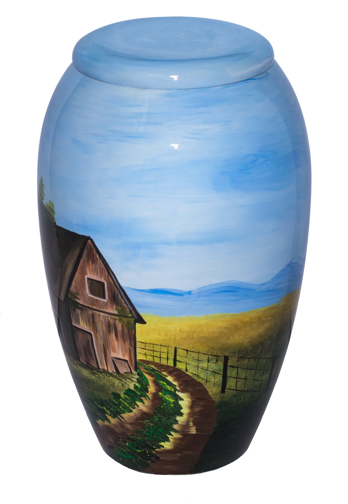 Painted Barn Urn – Gravure Craft